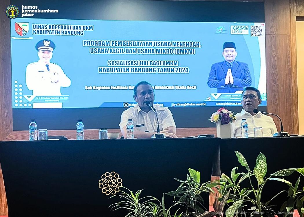Kemenkumham Jabar Lakukan Sosialisasi Fasilitasi HKI Bagi UMKM Kabupaten Bandung