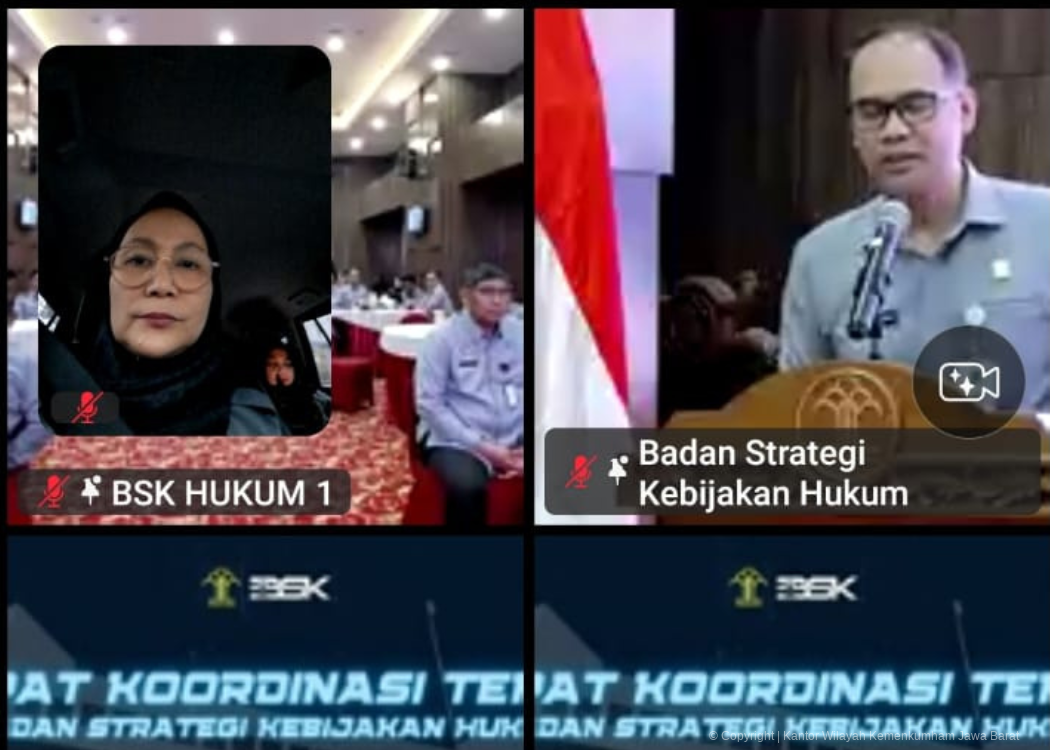 Kemenkum Jabar Ikuti Rakornis BSK 2025 Secara Virtual